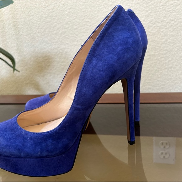 Jessica Simpson | Shoes | Blue Suede Shoes Size 7 2 In Good Condition5 ...